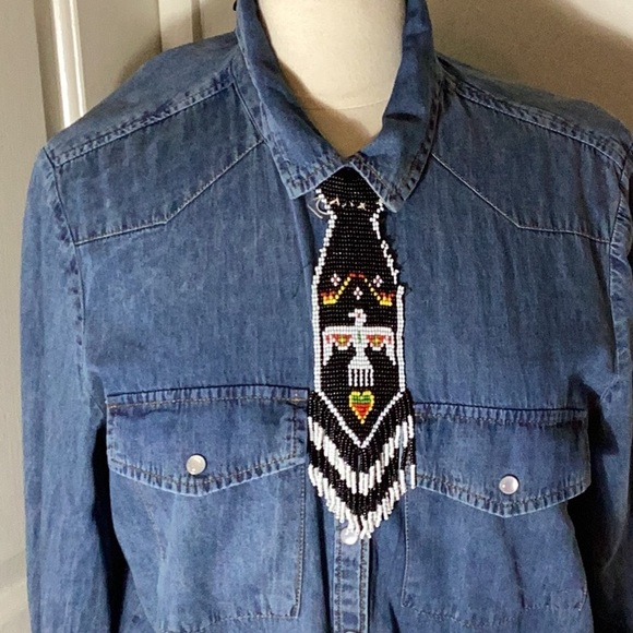 Jewelry | Vintage Bead Tie With Native American Thunderbird | Poshmark